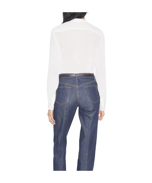 Tory Burch Georgette Bow Blouse - White