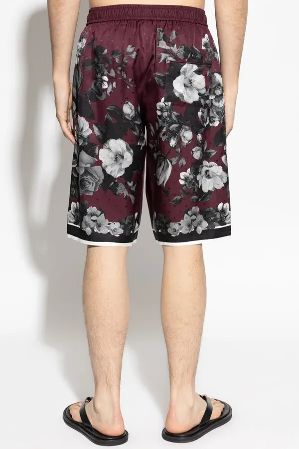 Dolce & Gabbana Floral Print Silk Shorts