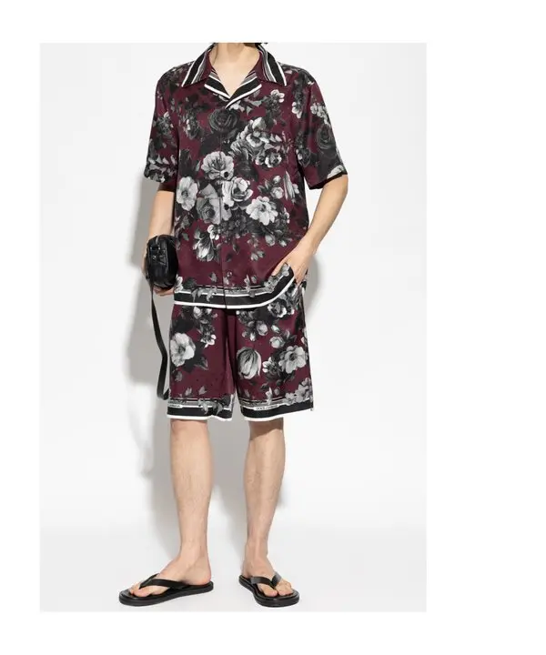 Dolce & Gabbana Floral Print Silk Shorts