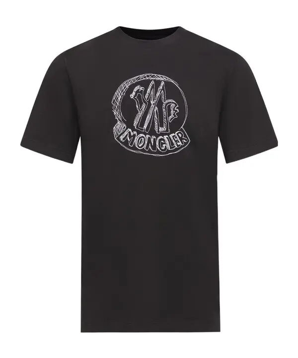Moncler Logo Patch Crewneck T-shirt - Black