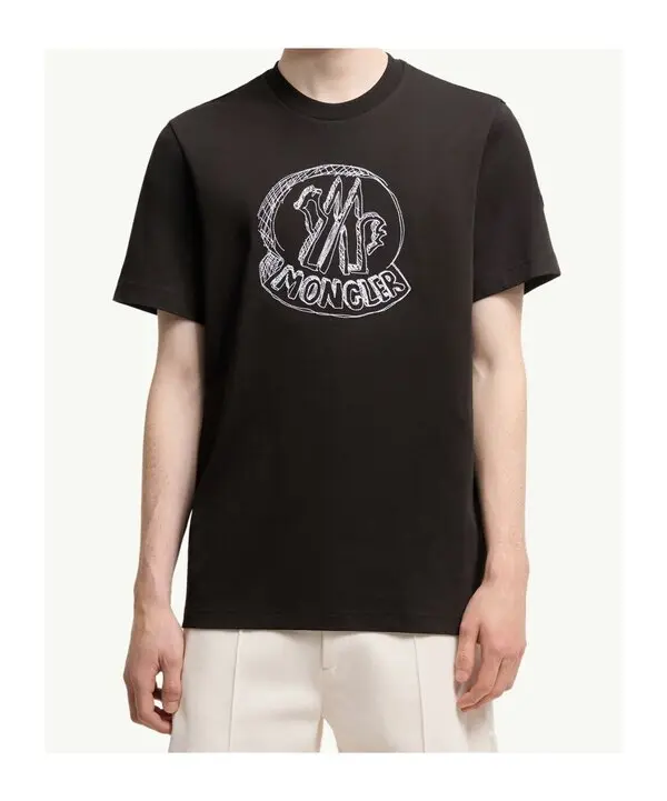 Moncler Logo Patch Crewneck T-shirt - Black