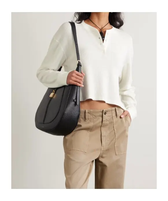 RE/DONE Hanes Waffle-knit Henley Top