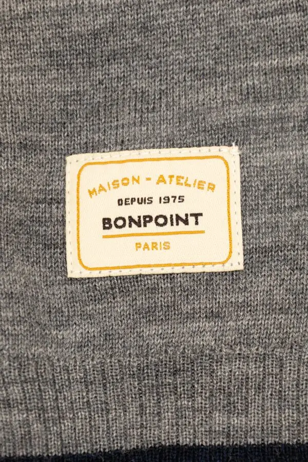 Bonpoint Buttoned V-neck Cardigan - Gray