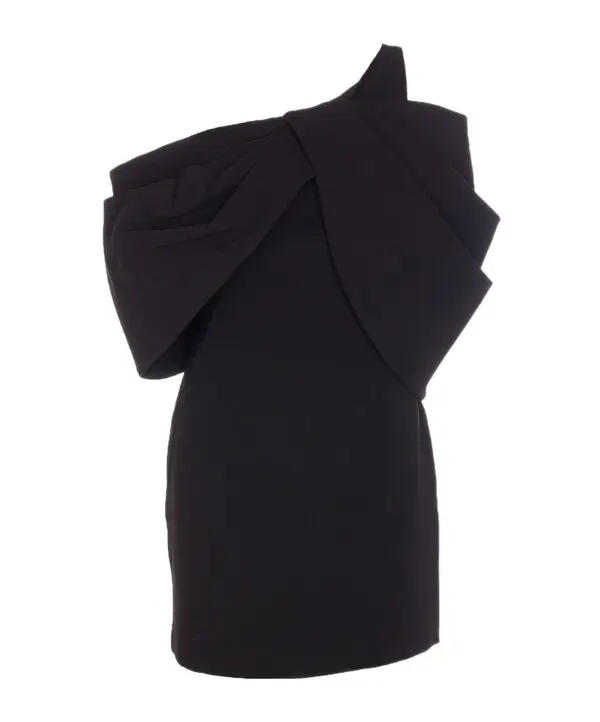 Solace London One-shoulder Draped Mini Dress