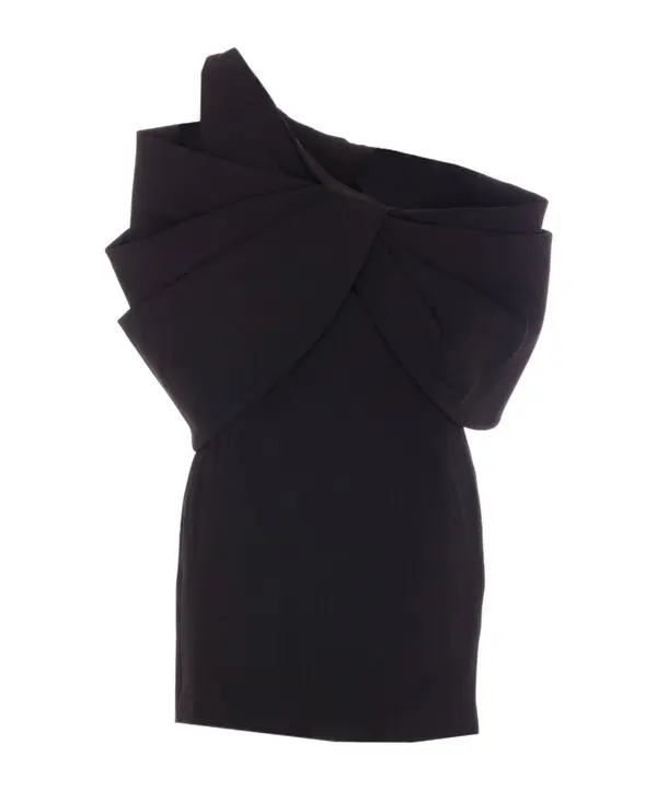 Solace London One-shoulder Draped Mini Dress
