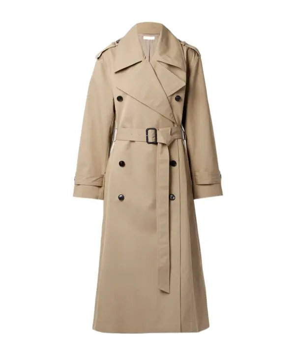 Co Belted Double-breasted Cotton-blend Twill Trench Coat