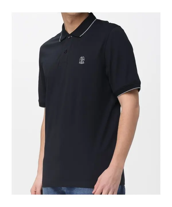 Brunello Cucinelli Logo Embroidered Short-sleeved Polo Shirt