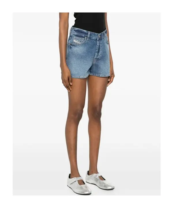 DIESEL® High-rise Denim Shorts - Blue