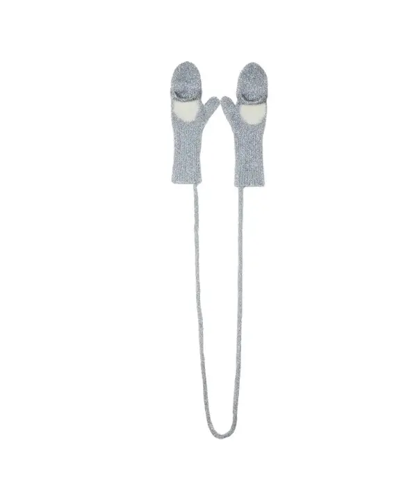 Kenzo Knitted Mittens - Silver