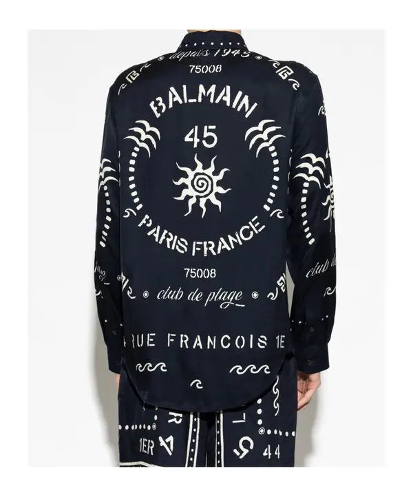 Balmain Graphic Long-sleeve Shirt
