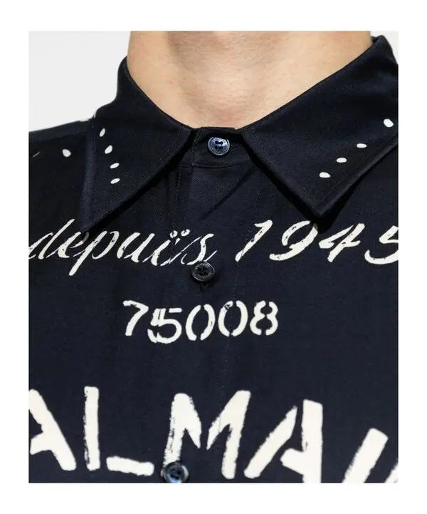 Balmain Graphic Long-sleeve Shirt