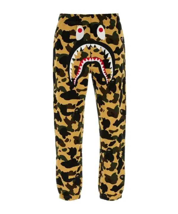 A BATHING APE 1st Camo Shark Sweatpants - Yellow