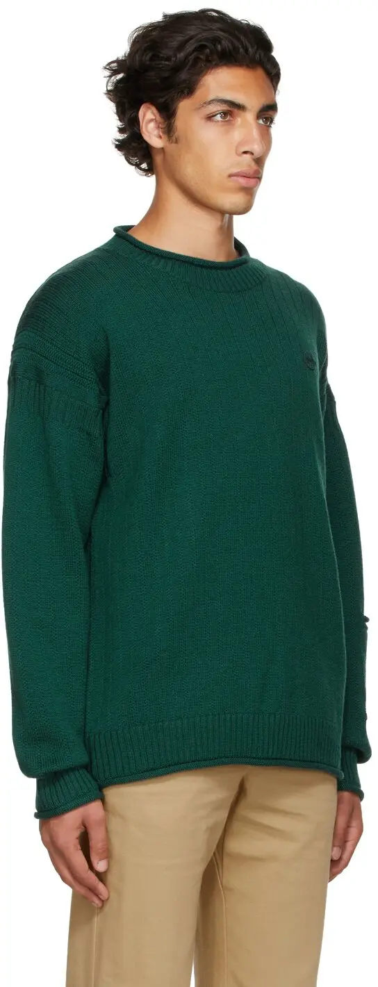 Kenzo Tiger Decal Wool-knit Jumper - Green