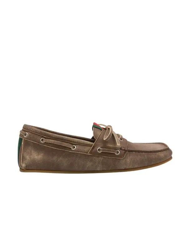 Gucci Distressed Boat Shoes