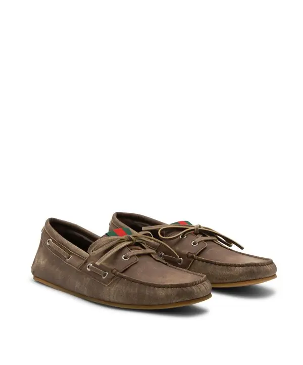 Gucci Distressed Boat Shoes