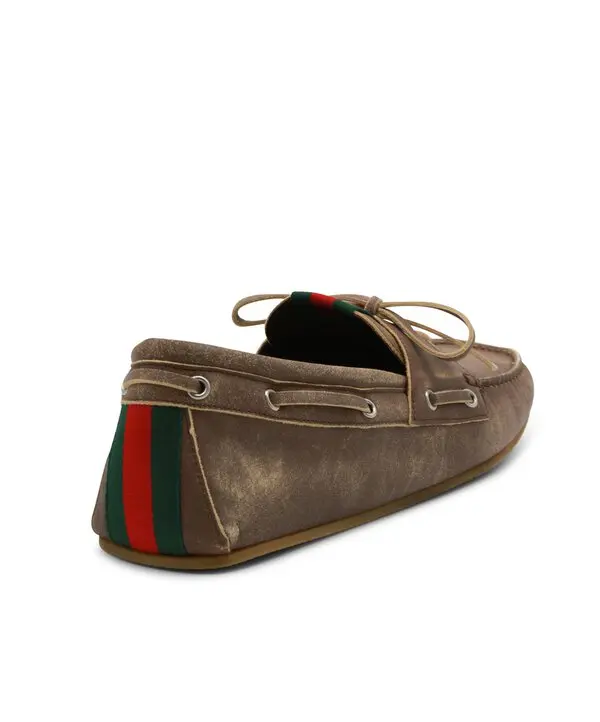 Gucci Distressed Boat Shoes