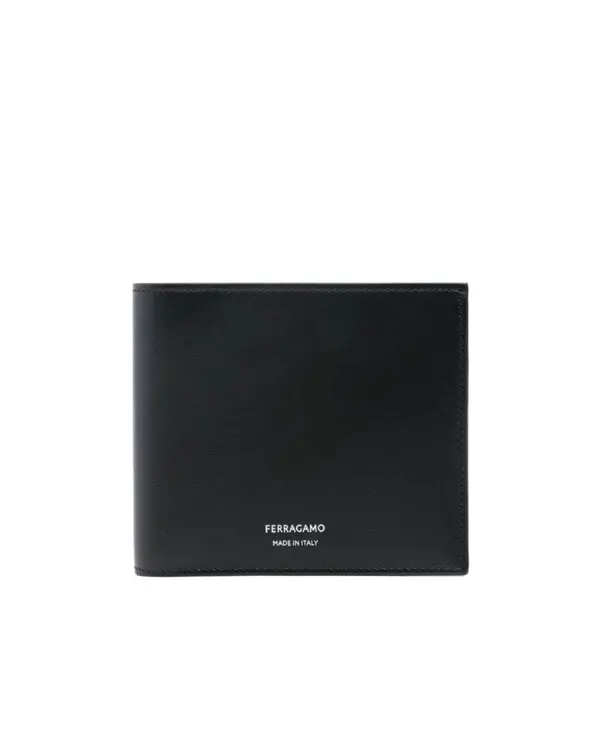FERRAGAMO Logo Detailed Bifold Wallet - Black