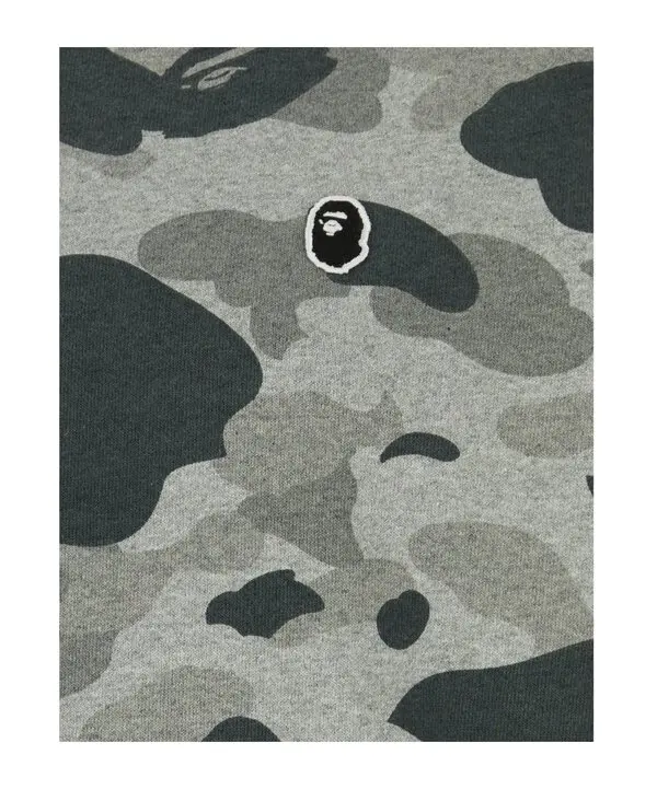 A BATHING APE Camouflage Ape Head Crewneck Sweater - Grey