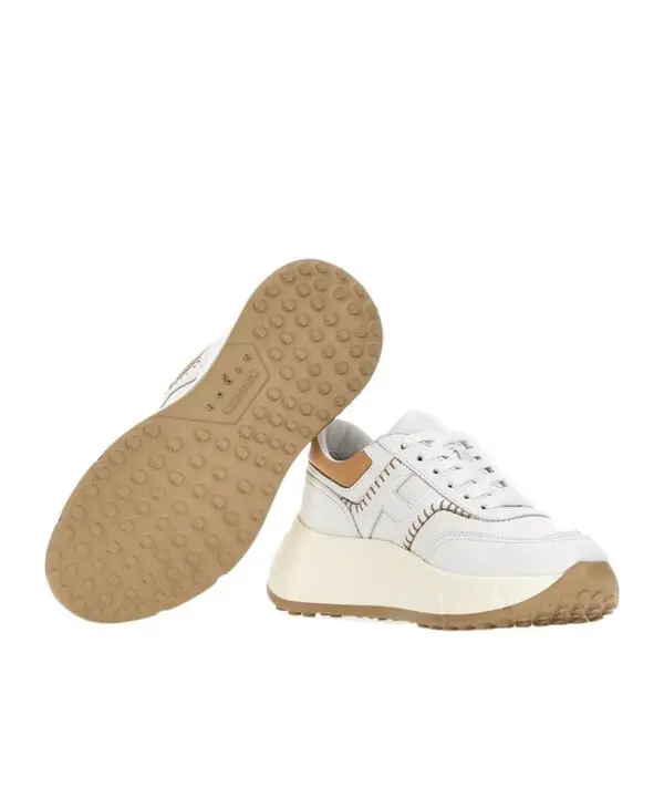 Hogan Hi-fi Lace-up Round-toe Sneakers - White