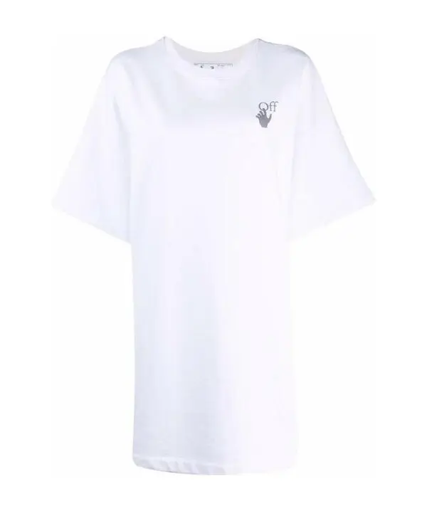 Off-White Logo Print T-shirt Dress