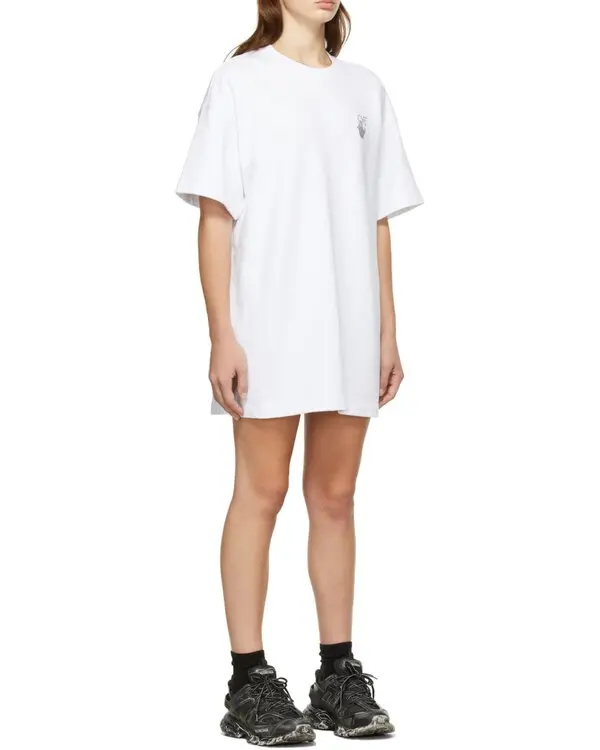 Off-White Logo Print T-shirt Dress