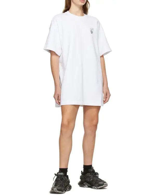 Off-White Logo Print T-shirt Dress