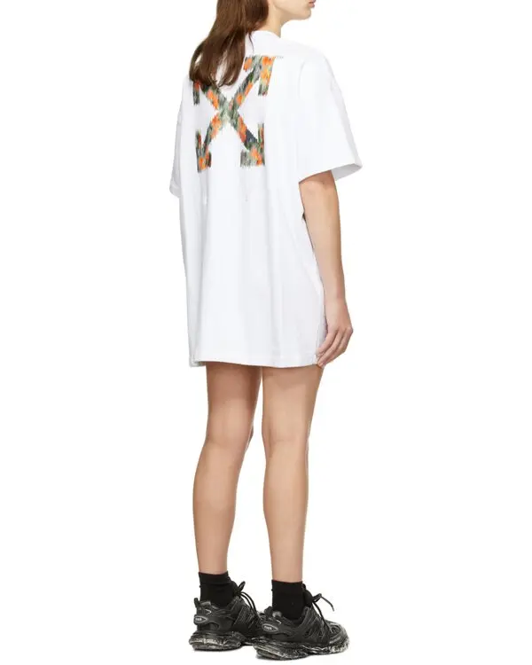 Off-White Logo Print T-shirt Dress