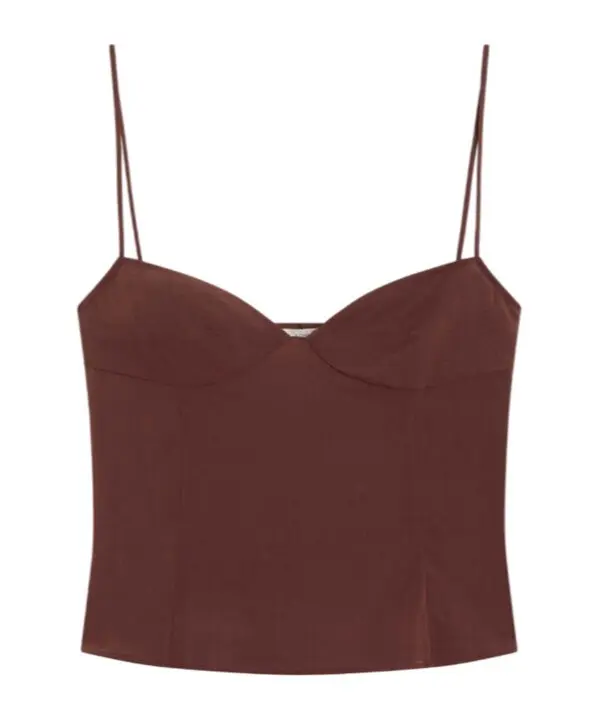 ST. AGNI Sweetheart Neckline Strapless Top - Red