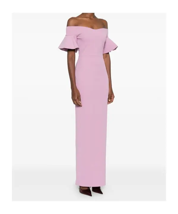 Solace Cielo Maxi Dress With Ruffled Sleeves - Pink
