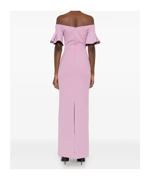 Solace Cielo Maxi Dress With Ruffled Sleeves - Pink