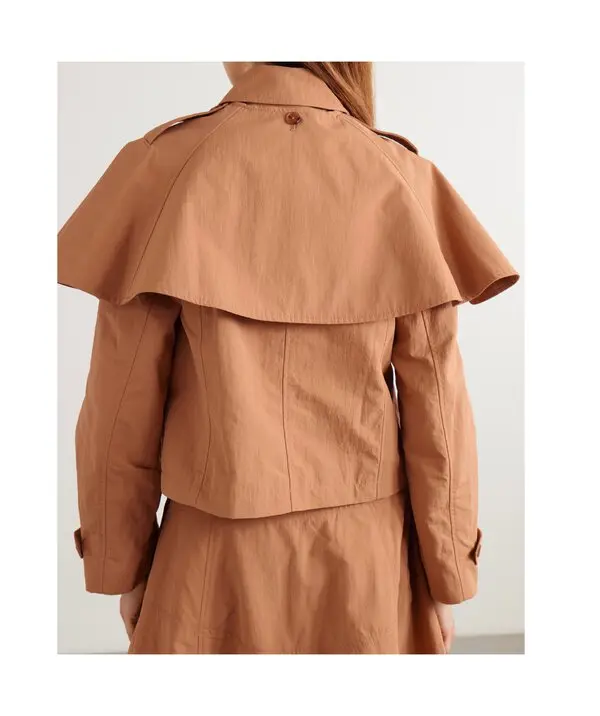 Ulla Johnson River Cape-effect Crinkled-shell Jacket