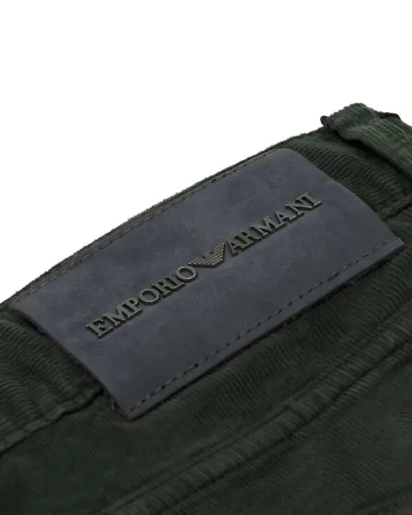 Emporio Armani Logo Corduroy Jeans - Black