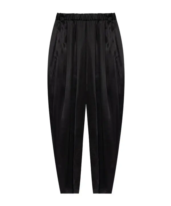 DARKPARK Simona Pleated Wide-leg Pants - Black