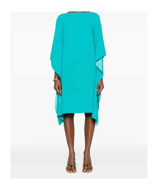 GIANLUCA CAPANNOLO Boat Neck Midi Dress With Shoulder Slits