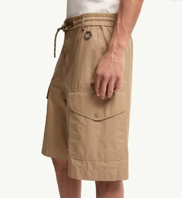 Moncler Drawstring Cargo Shorts - Beige