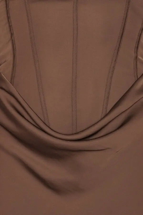 ROTATE BY BIRGER CHRISTENSEN Corset Panelled Strapless Maxi Dress