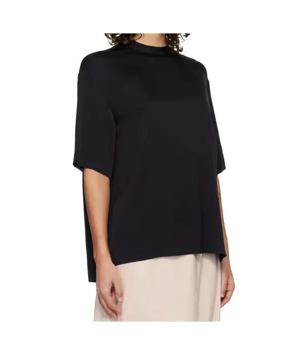 LISA YANG Ribbed Crew Neck Short-sleeve T-shirt