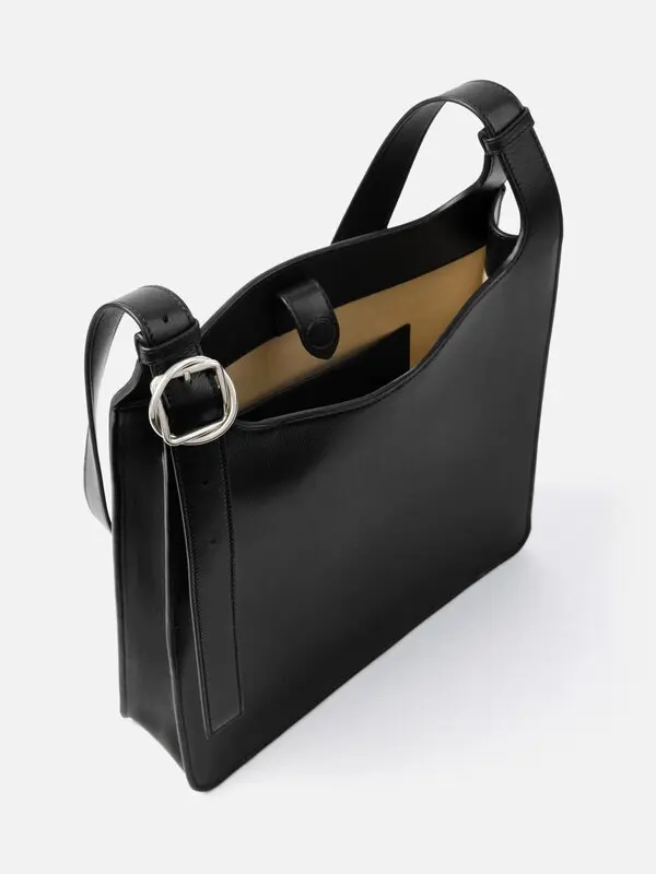 Jacquemus Small Tablier Shoulder Bag With Embossed Logo - Black