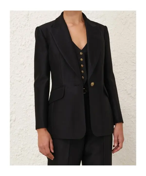 Zimmermann Single-button Notched Lapel Blazer