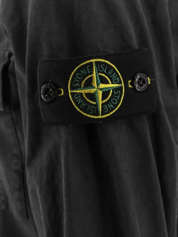 Stone Island Zip Front Overshirt - Black