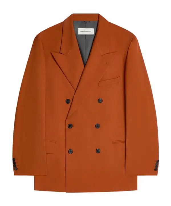 Dries Van Noten Oversized Double-breasted Blazer - Rust-colored