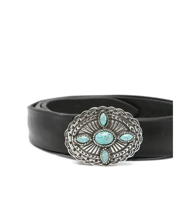 Orciani Embellished Leather Belt - Black