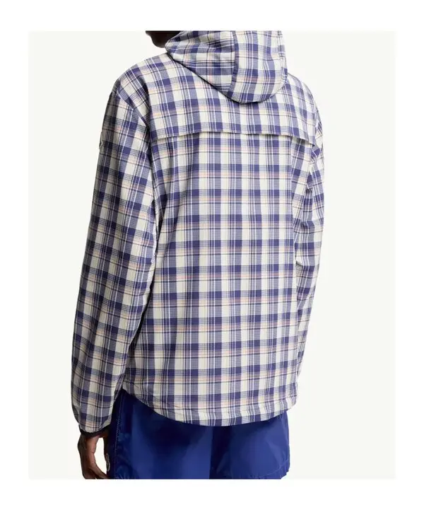 Moncler Checked Hooded Zip-up Jacket