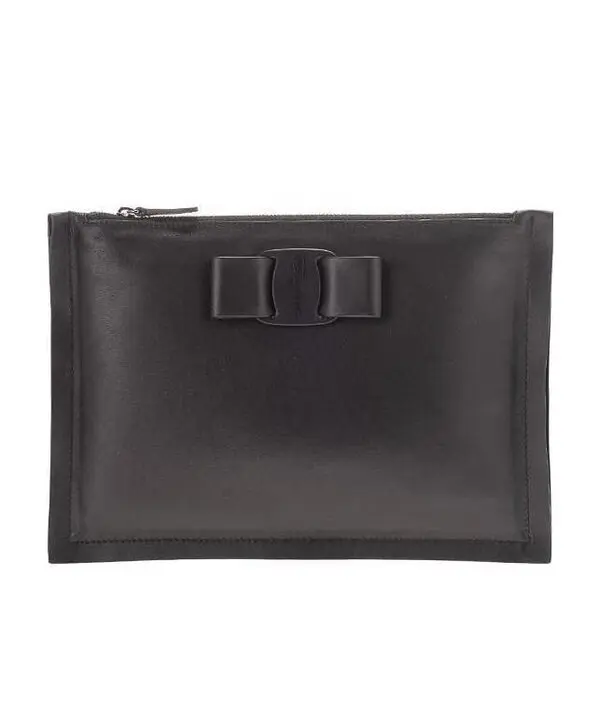 FERRAGAMO Leather Viva Wallet With Bow Detail