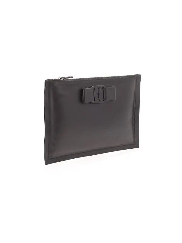 FERRAGAMO Leather Viva Wallet With Bow Detail