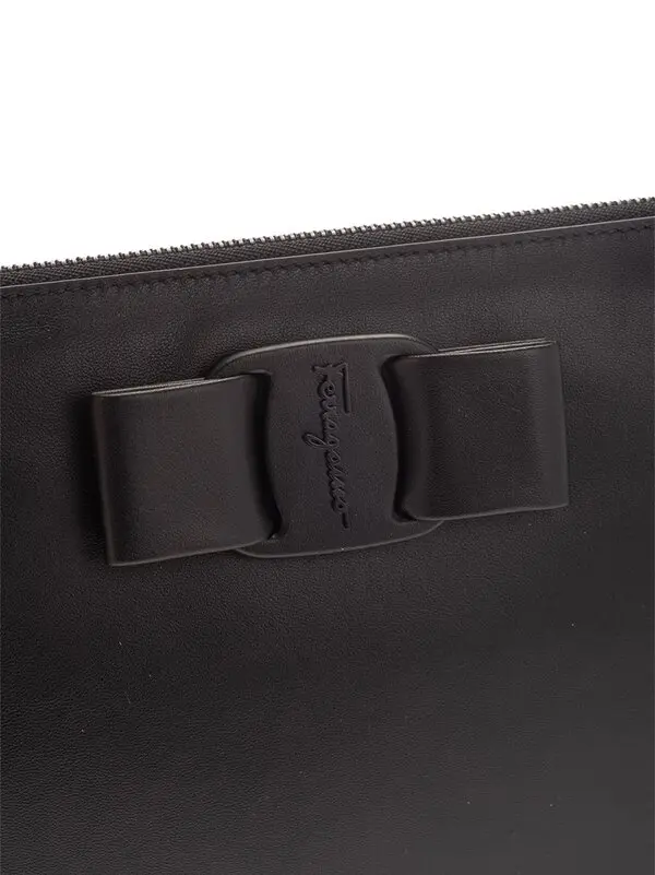 FERRAGAMO Leather Viva Wallet With Bow Detail
