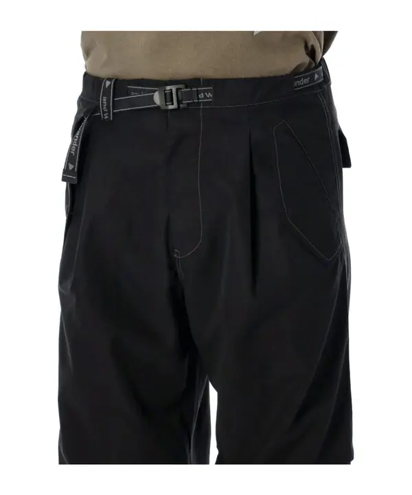 AND WANDER Side-zip Hem Pants - Black