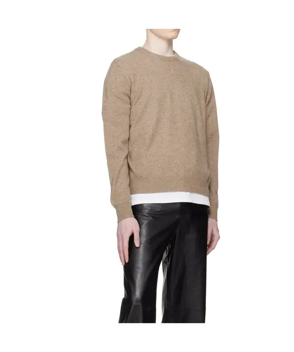 ENTIRE STUDIOS Knit Crewneck Sweater - Camel