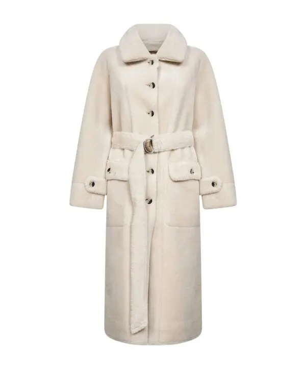 URBANCODE Reversible Faux Fur Coat - Nude