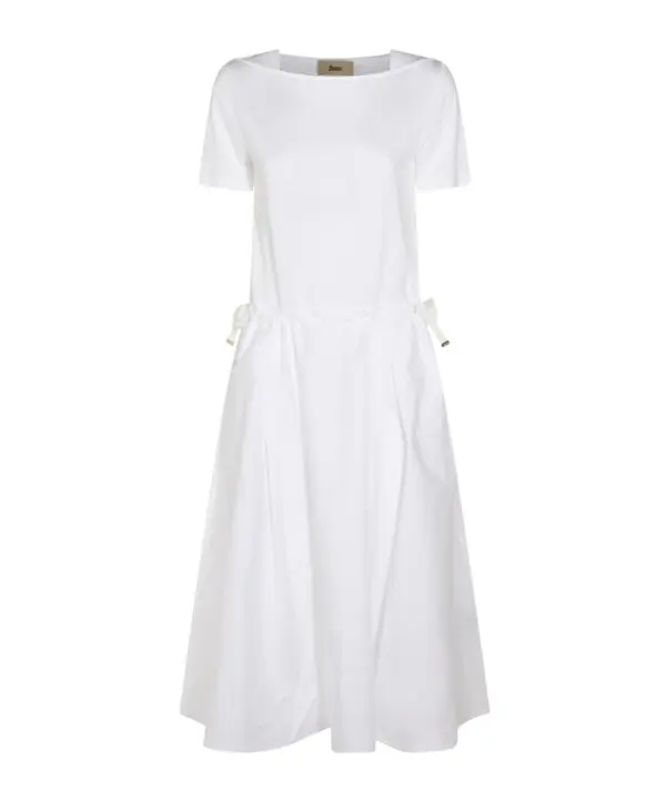 Herno T-shirt Midi Dress With Fitted Waist And Flared Hem - No
